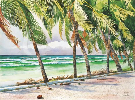 Carol Garvin Tropical Watercolors Fine Art Paintings