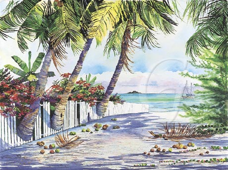 Carol Garvin Tropical Watercolors Fine Art Paintings